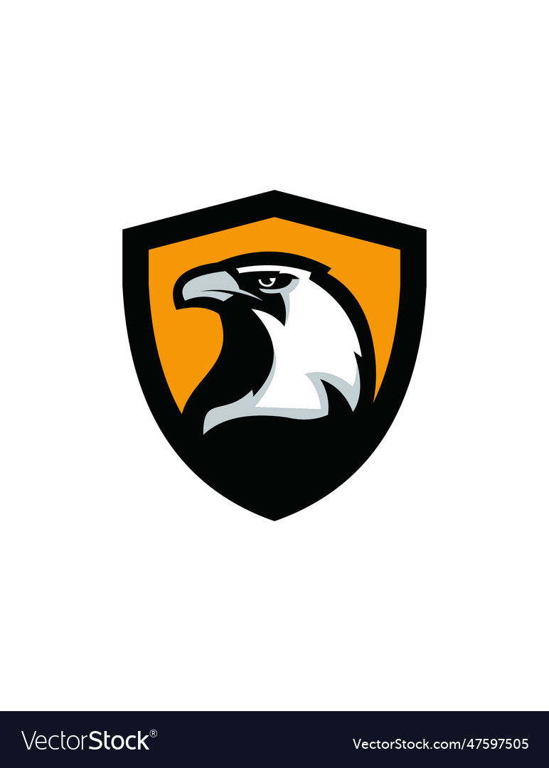 Eagle shield security logo Royalty Free Vector Image