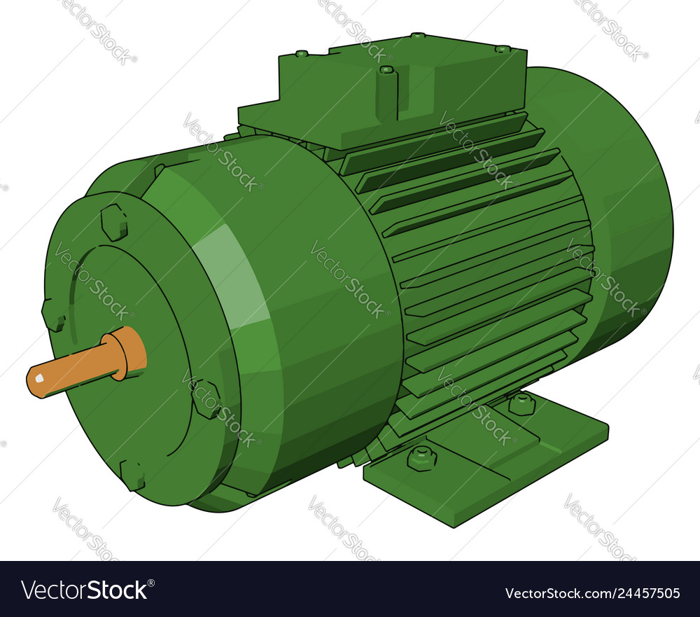 Electric motor machine or color Royalty Free Vector Image