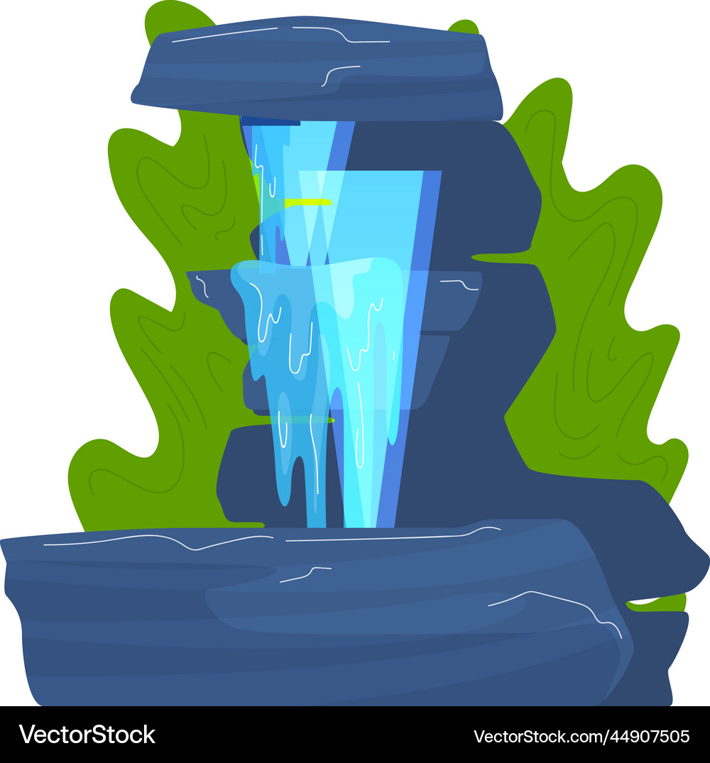 Fountain water decoration isolated on white Vector Image