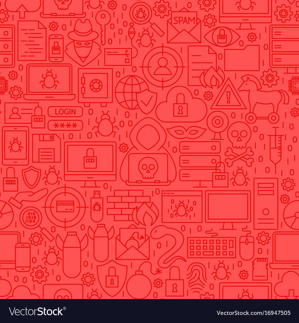 Hacker line tile pattern Royalty Free Vector Image