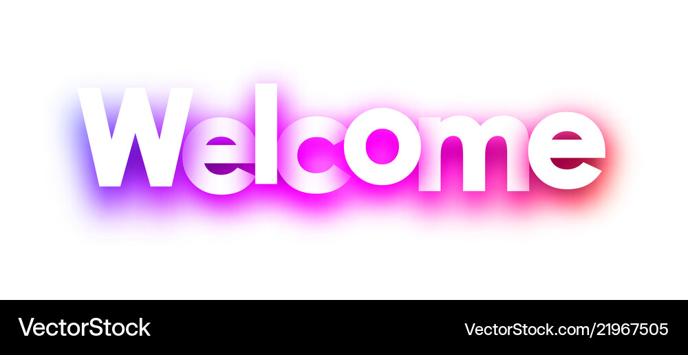 Pink Spectrum Welcome Sign Royalty Free Vector Image