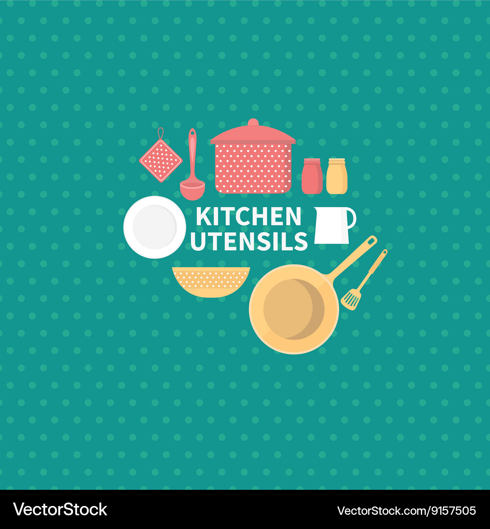 Set of kitchen utensils Royalty Free Vector Image