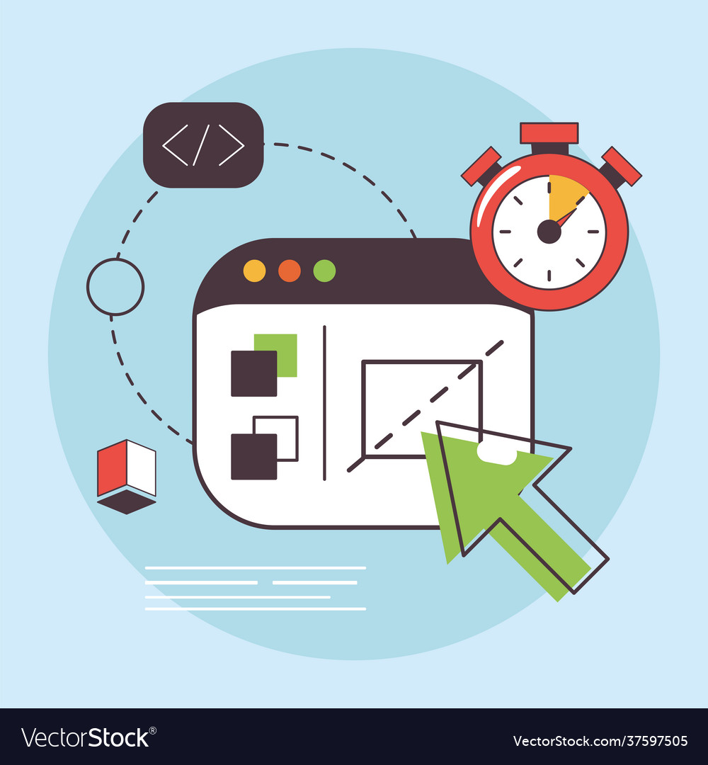 Website and cursor Royalty Free Vector Image - VectorStock