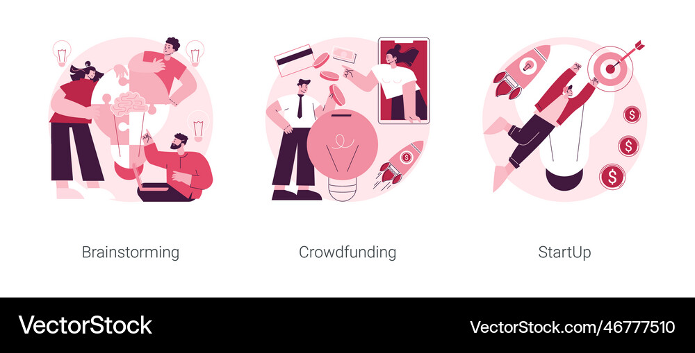 Business venture abstract concept Royalty Free Vector Image