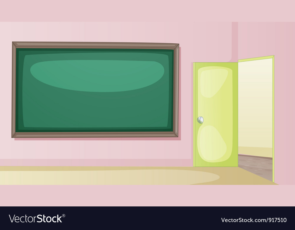 Empty classroom Royalty Free Vector Image - VectorStock