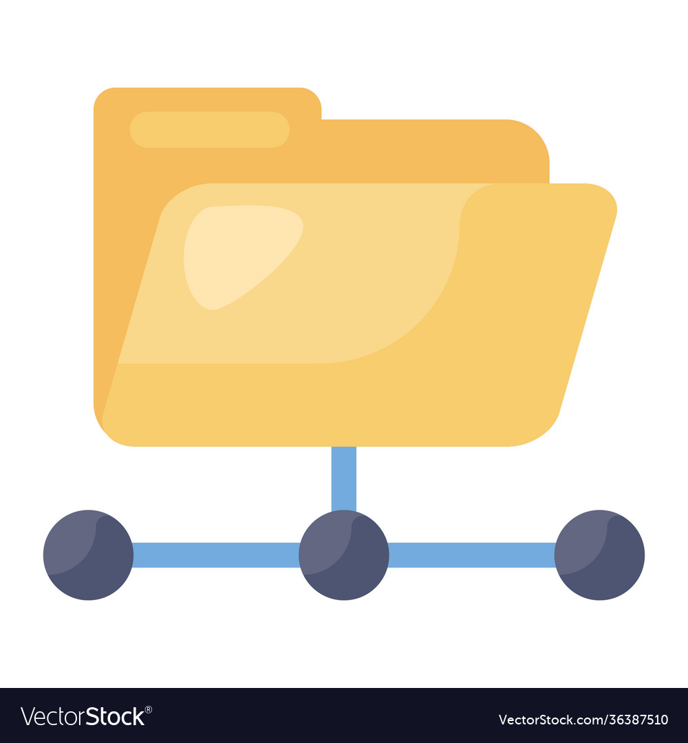 Folder network Royalty Free Vector Image - VectorStock