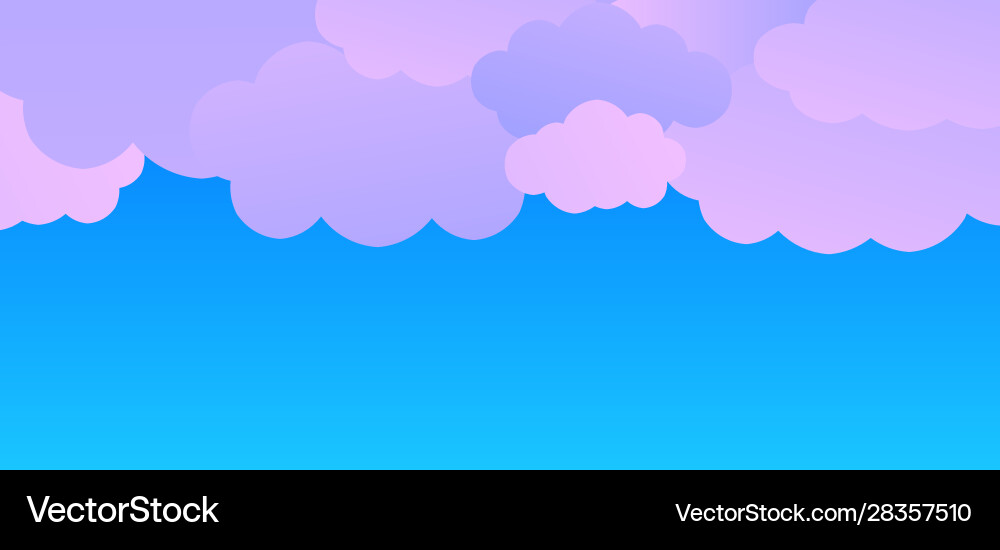Fun paper cut sky with clouds cartoon craft Vector Image