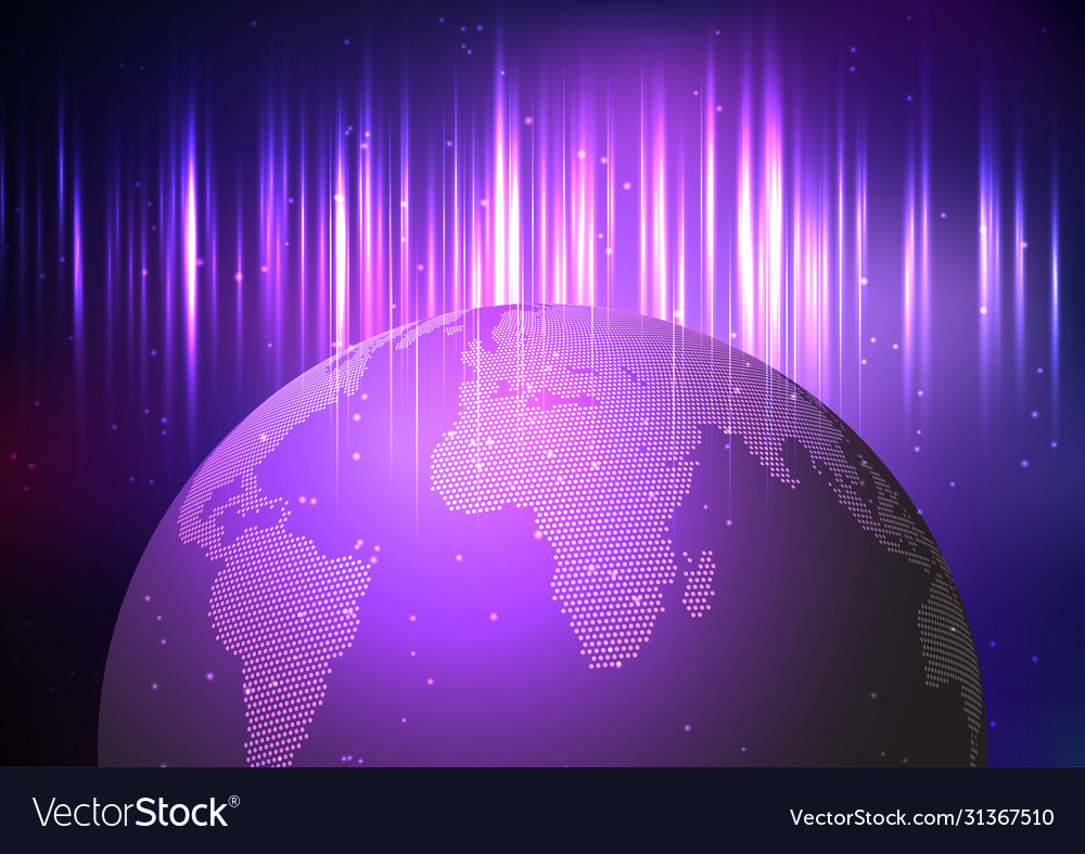 Globe on abstract background Royalty Free Vector Image