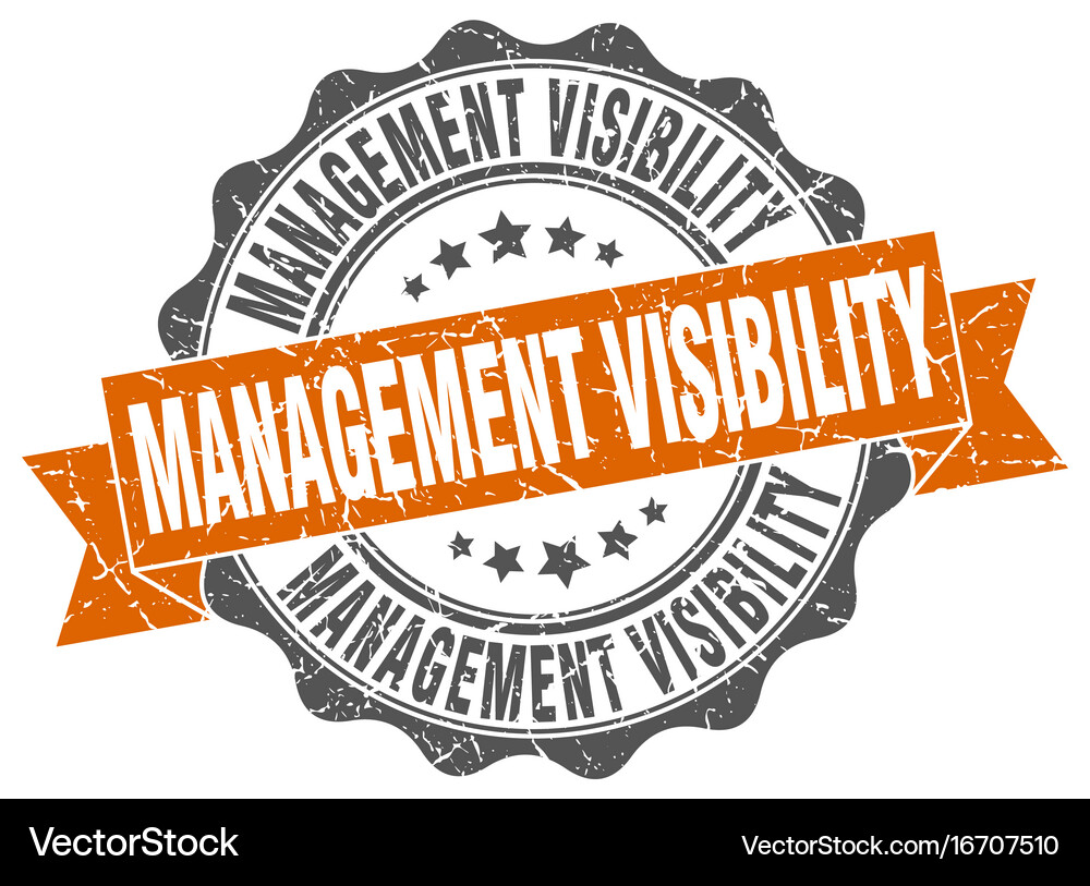 Management visibility stamp sign seal Royalty Free Vector