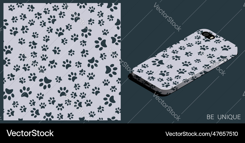Modern smartphone in unique case decorated pads Vector Image