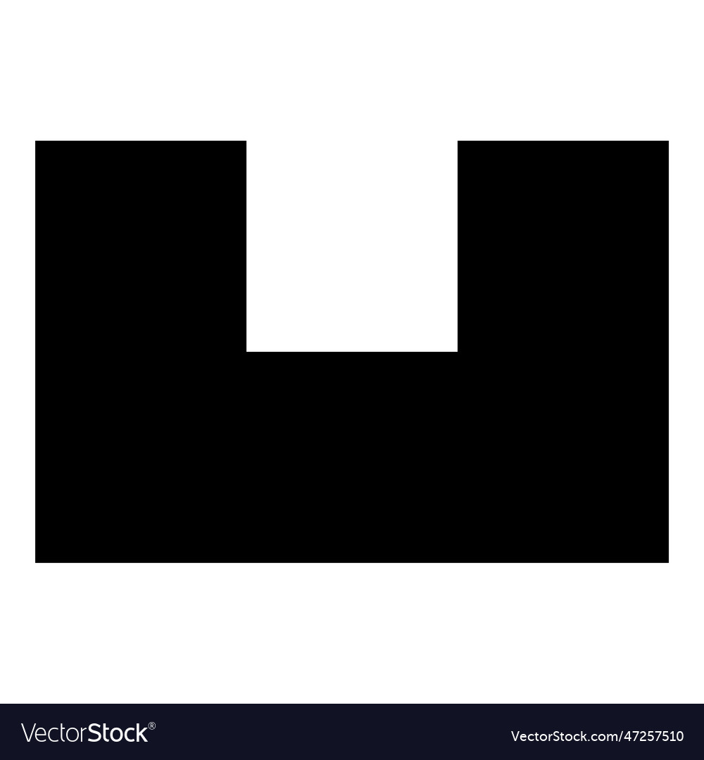 Pit with square hole ground dimple icon black Vector Image Pit with square hole ground dimple icon black Vector Image