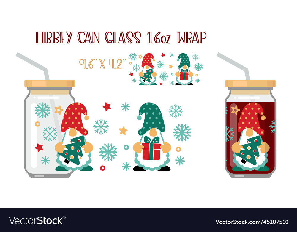 Printable full wrap for libby class can a pattern Vector Image