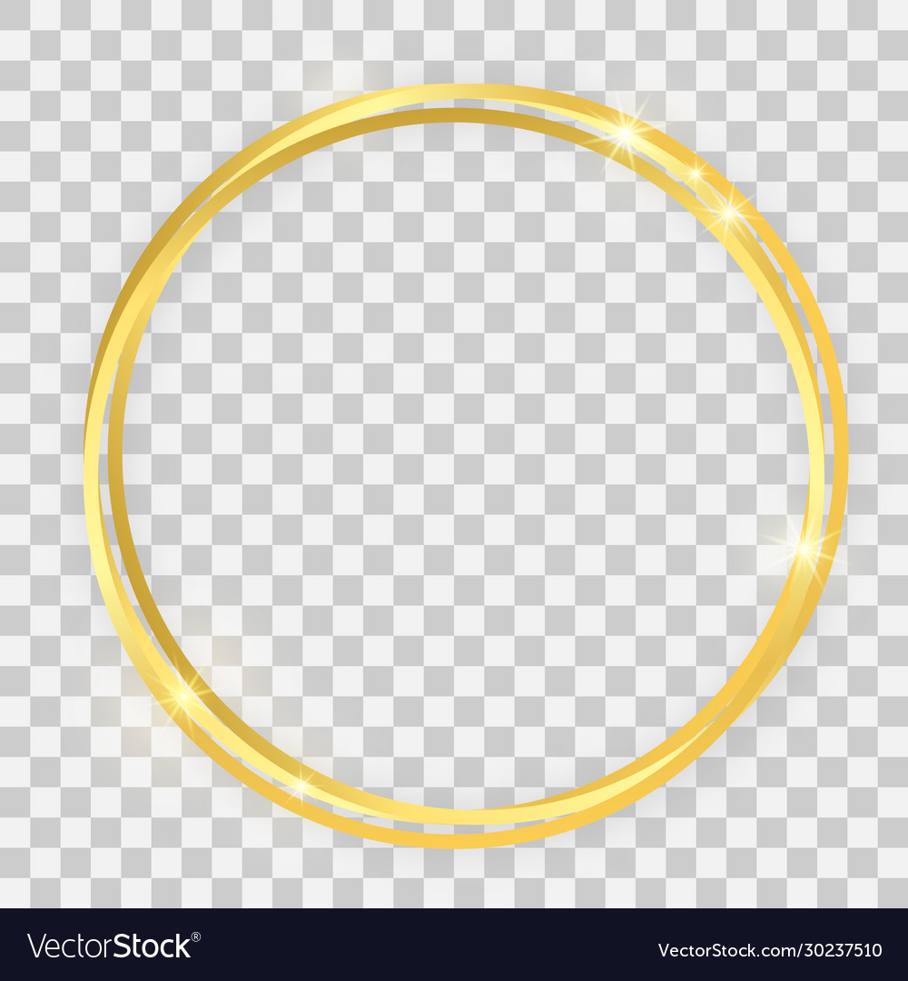 Triple gold shiny circle frame Royalty Free Vector Image Triple gold shiny circle frame Royalty Free Vector Image