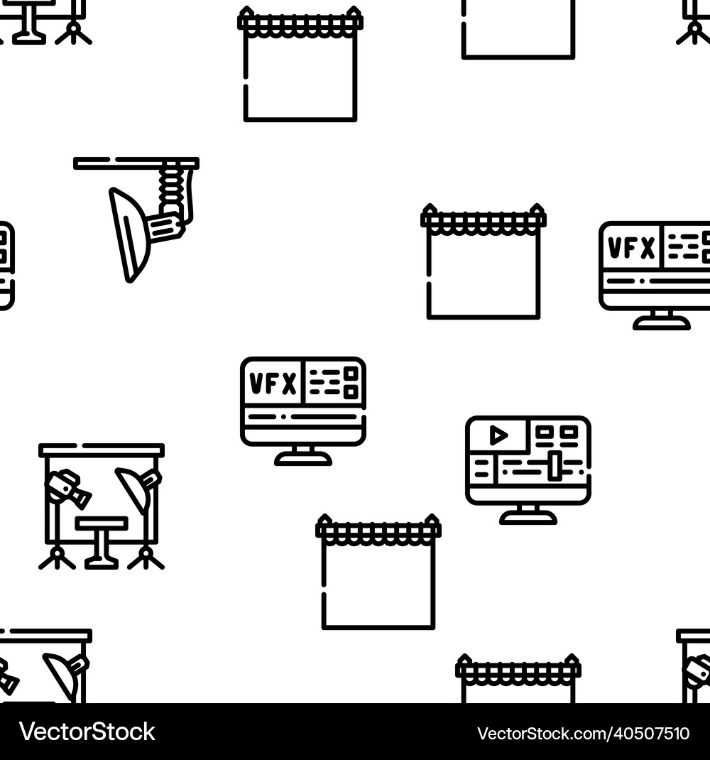 Video production and creation seamless Royalty Free Vector