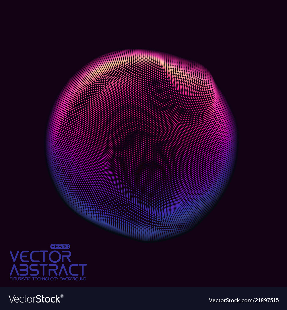 Abstract sphere particles points array Royalty Free Vector