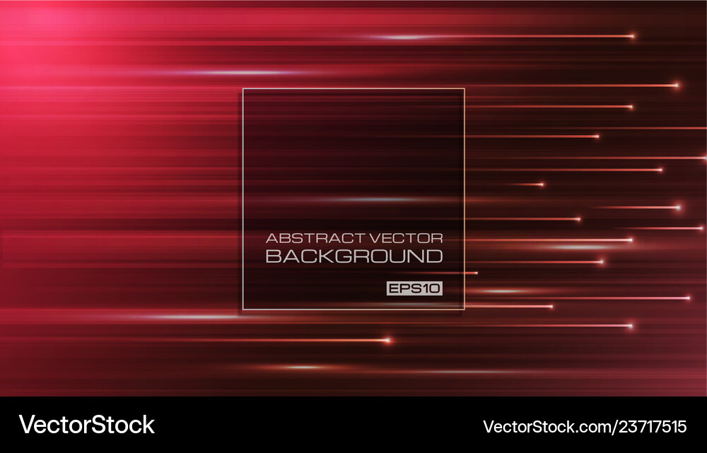 Abstract straight lines with light on red Vector Image