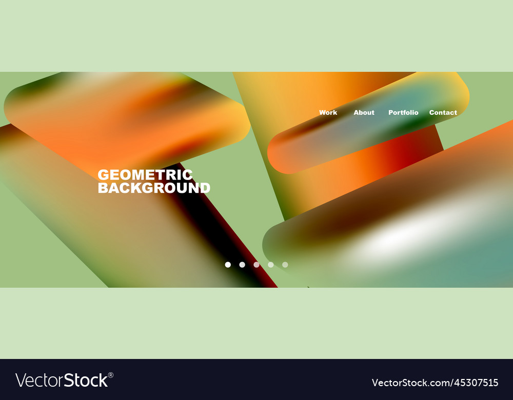 Colorful geometric background landing page Vector Image