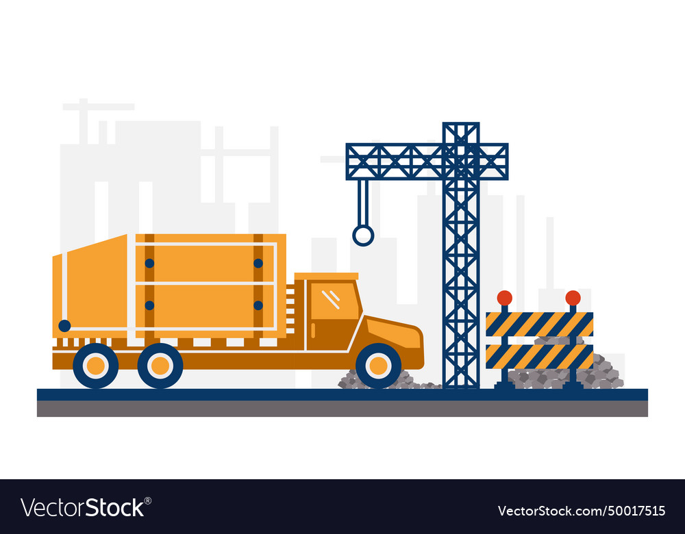 Construction flat Royalty Free Vector Image - VectorStock