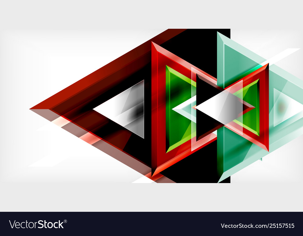 Dynamic triangle composition abstract background Vector Image