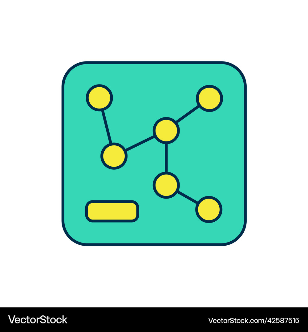 Filled outline railway map icon isolated on white Vector Image