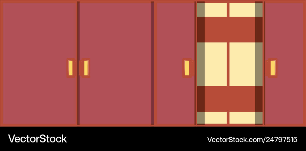 Kitchen wooden drawer isolated icon Royalty Free Vector