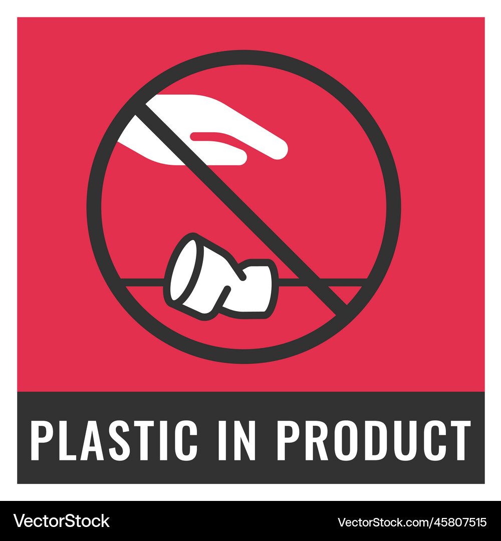 Plastic in product cups for beverages Royalty Free Vector