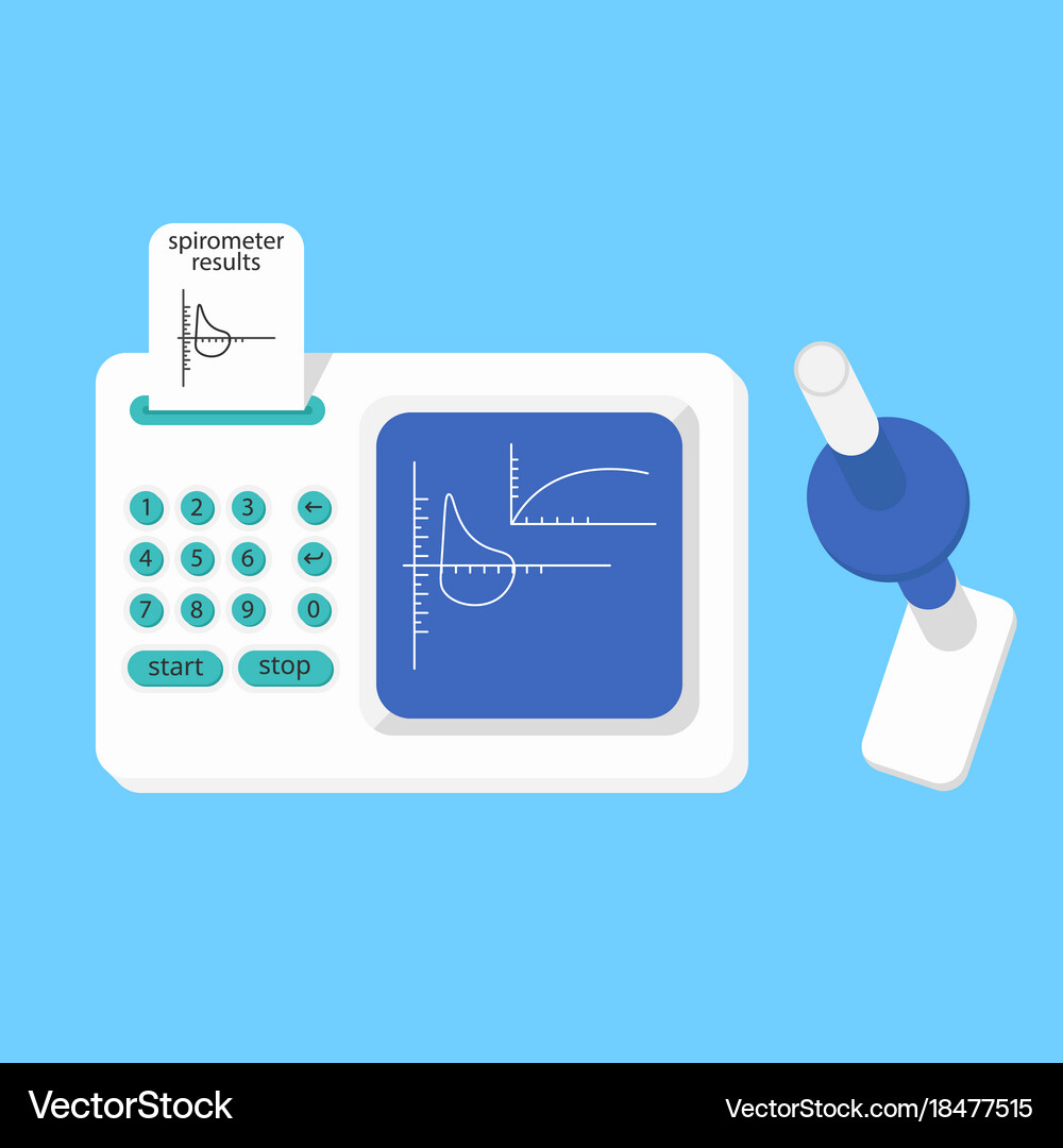 Spirometer medical equipment Royalty Free Vector Image