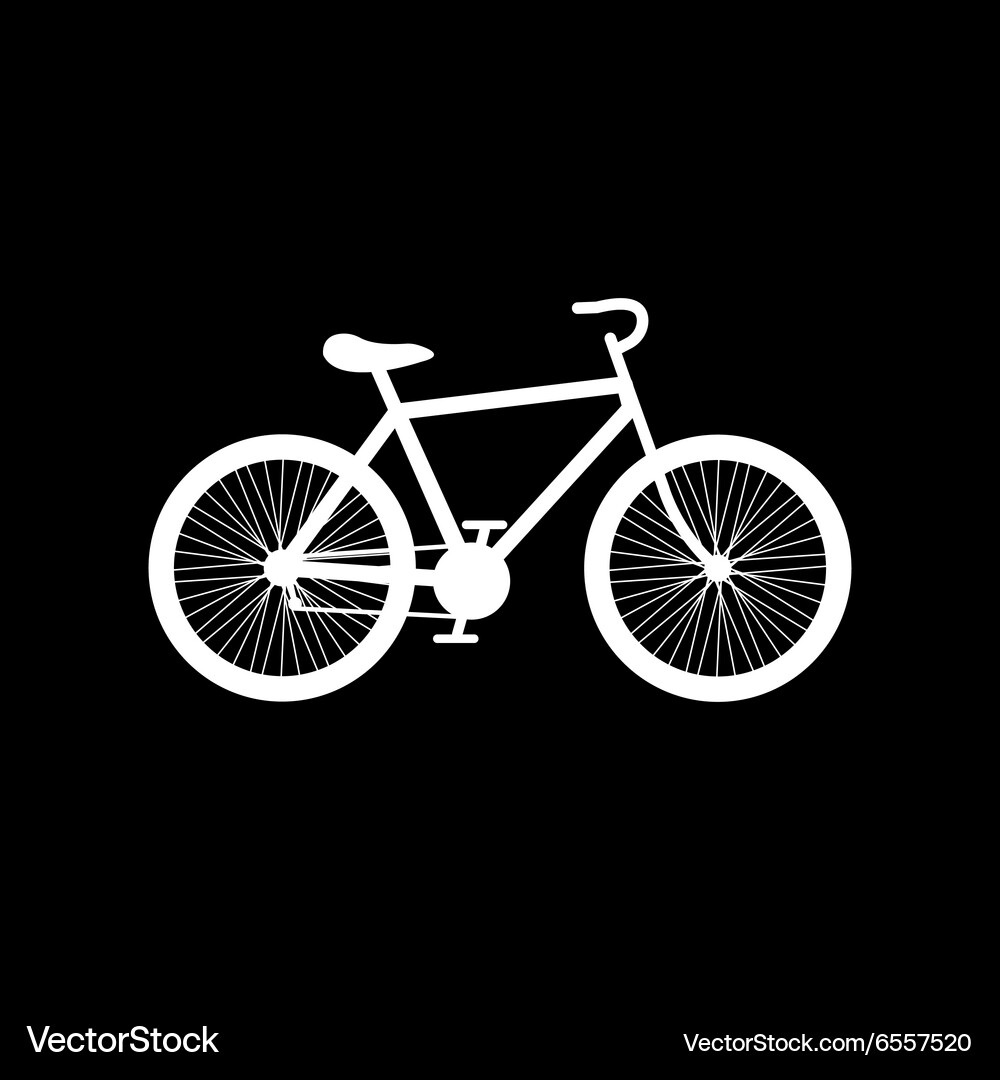 Bicycle icon bike symbol flat Royalty Free Vector Image