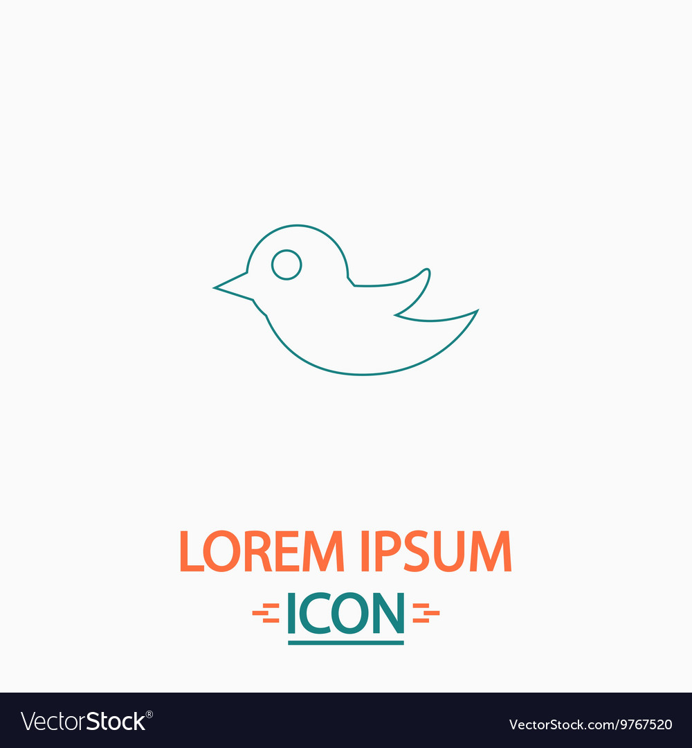 Bird computer symbol Royalty Free Vector Image