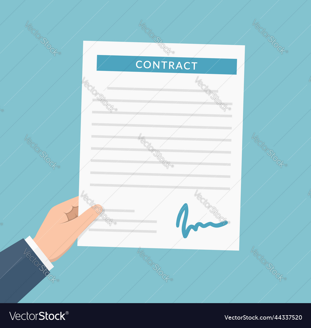Contract Royalty Free Vector Image - VectorStock Contract Royalty Free Vector Image - VectorStock