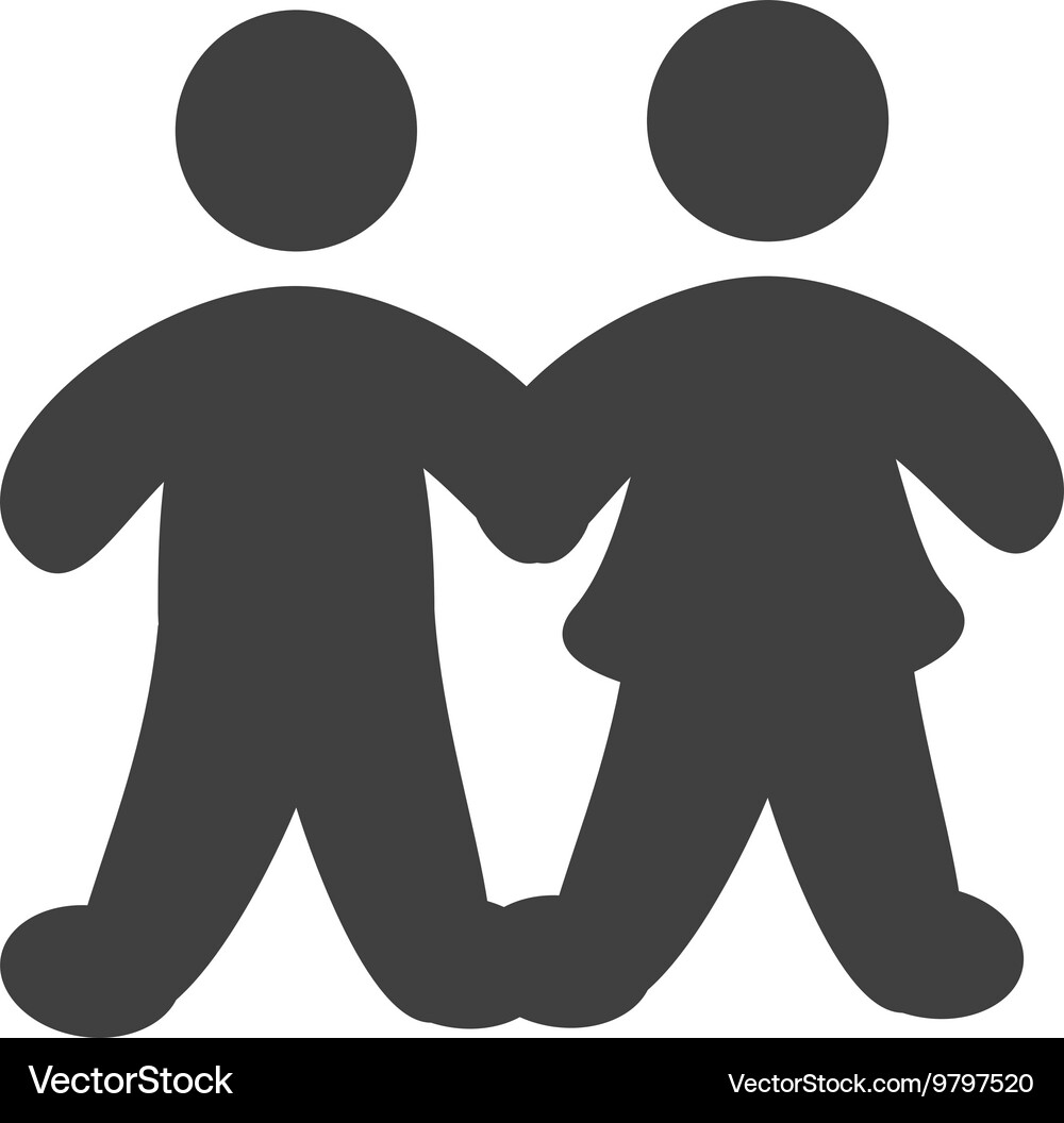 Couple relationship icon theme design Royalty Free Vector