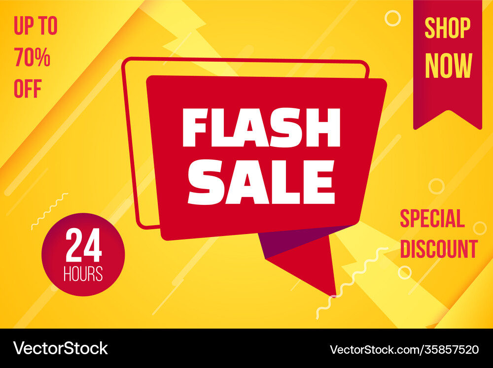 Flash sale banner promotion material invite Vector Image