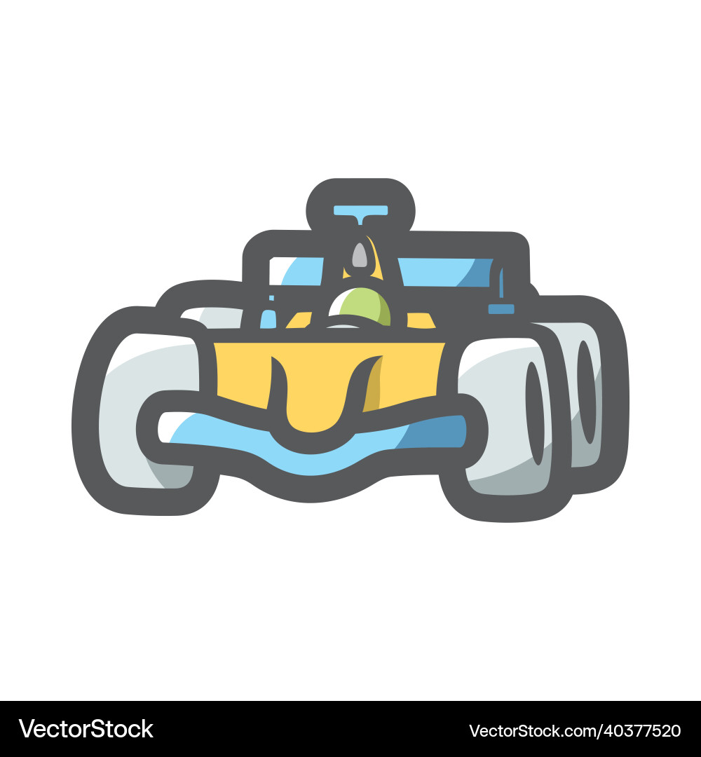 Formula racing car icon cartoon Royalty Free Vector Image