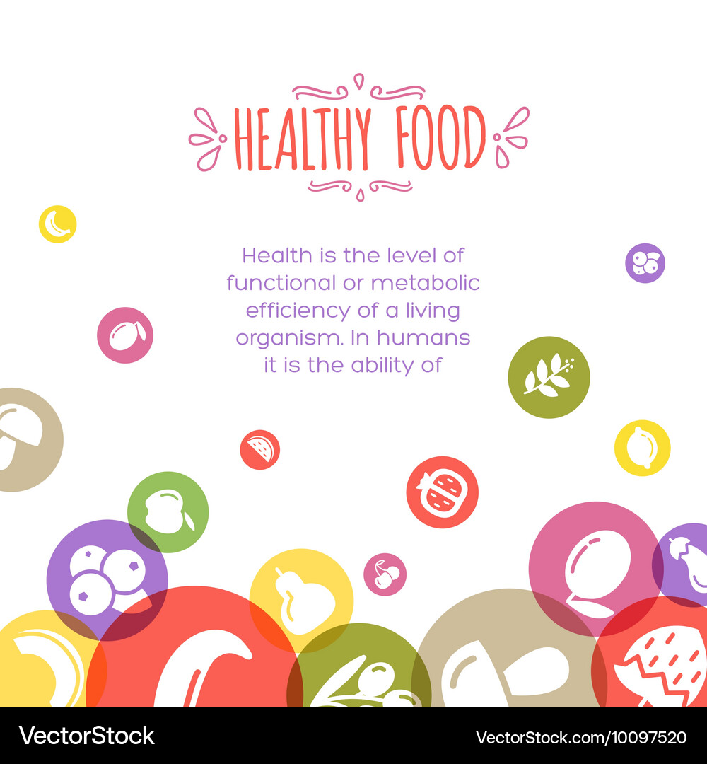 Healthy food cartoon representing Royalty Free Vector Image