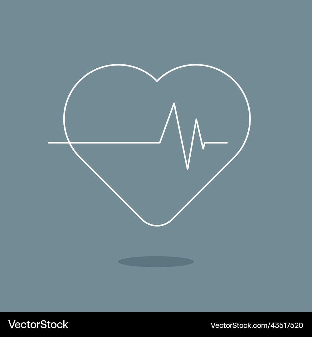 Heart rate medical icon Royalty Free Vector Image