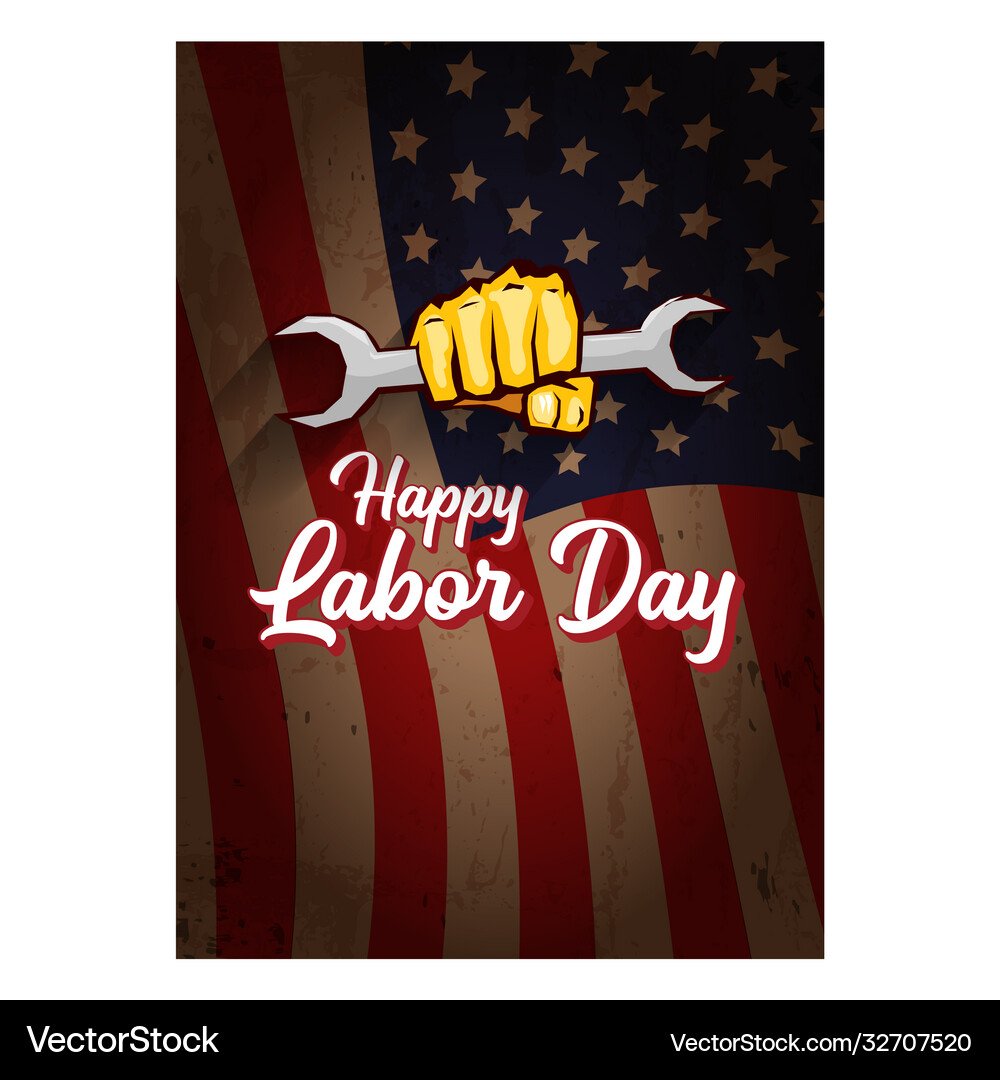 Labor day usa vertical poster background or flyer Vector Image