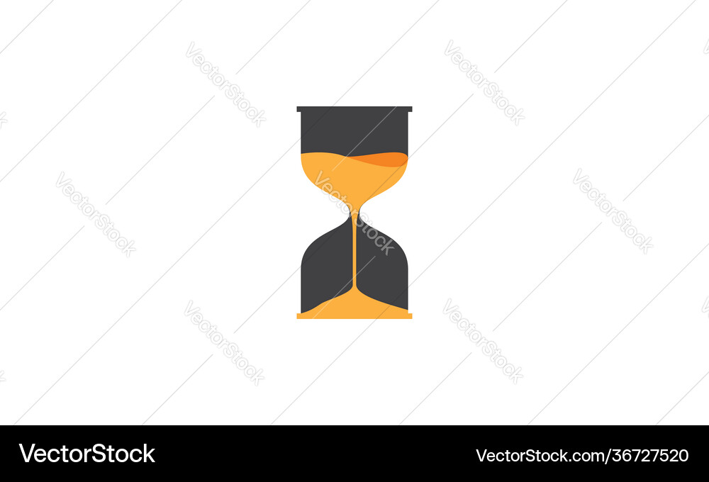 Orange hourglass logo symbol icon design Vector Image