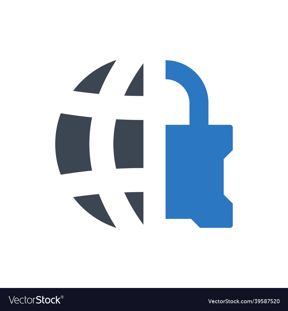 Secure web access icon Royalty Free Vector Image
