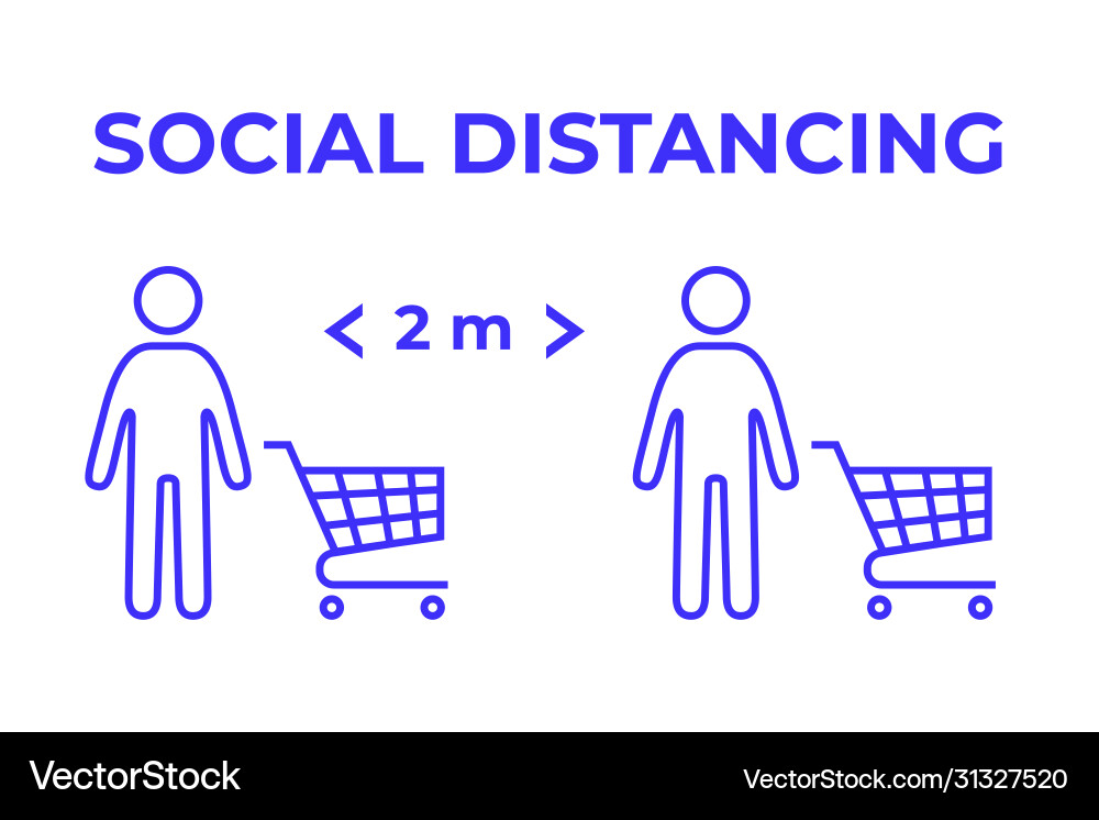 Social distance steps to protect yourself Vector Image
