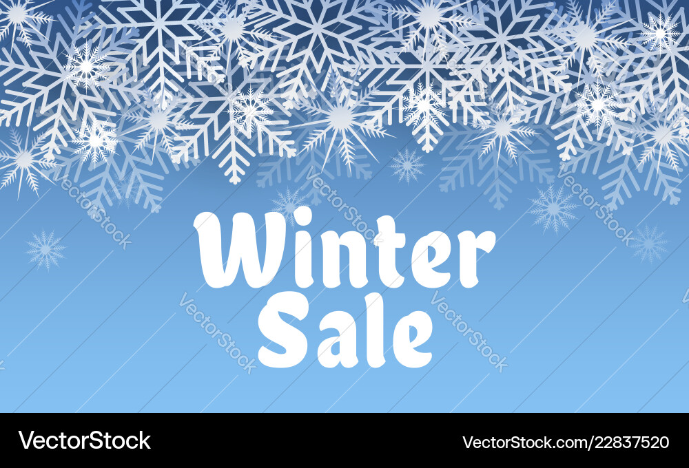 Winter sale concept background realistic style Vector Image