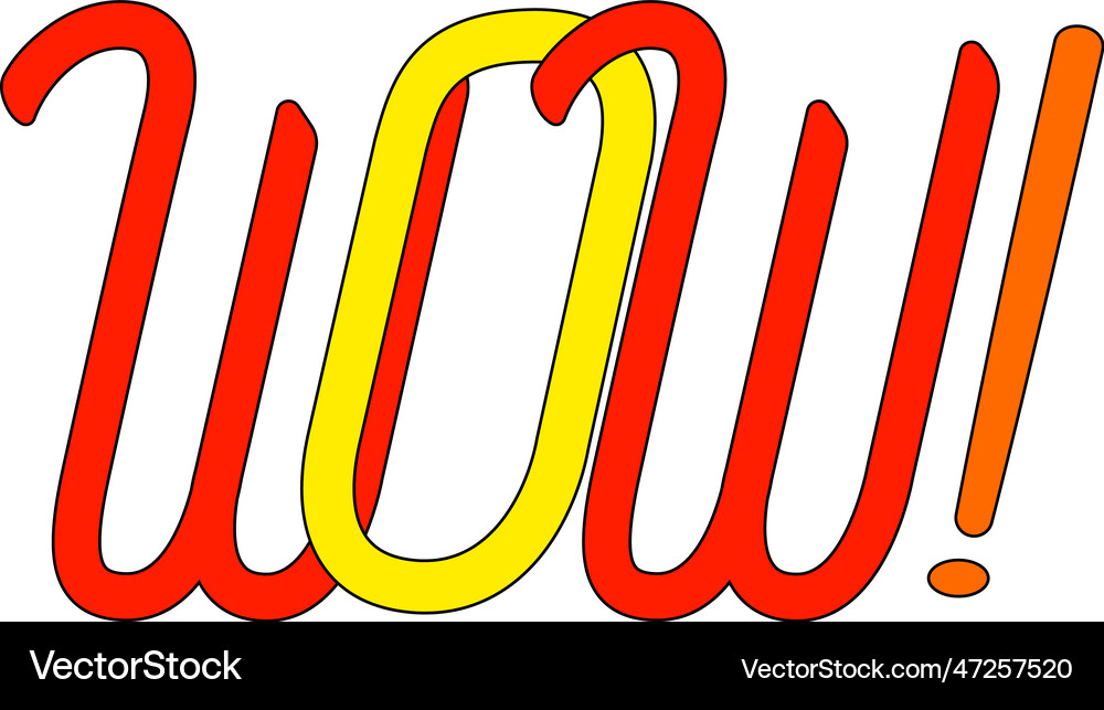 Wow rainbow word Royalty Free Vector Image - VectorStock