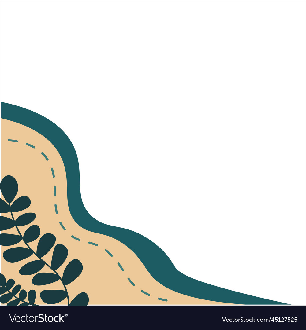 Boho leaf corner Royalty Free Vector Image - VectorStock