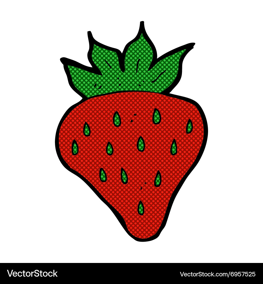 Comic cartoon strawberry Royalty Free Vector Image