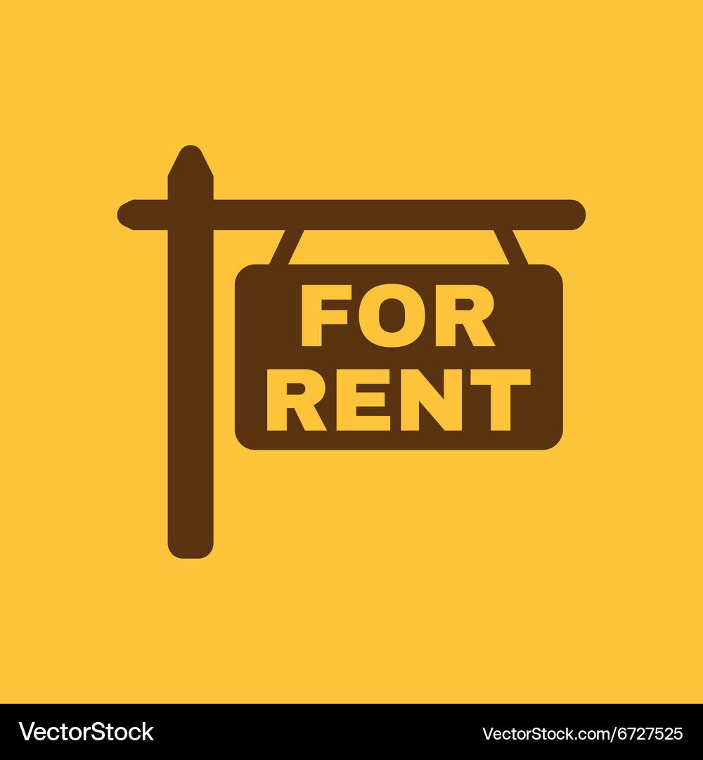 For rent icon rent symbol flat Royalty Free Vector Image