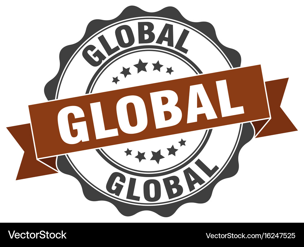 Global stamp sign seal Royalty Free Vector Image