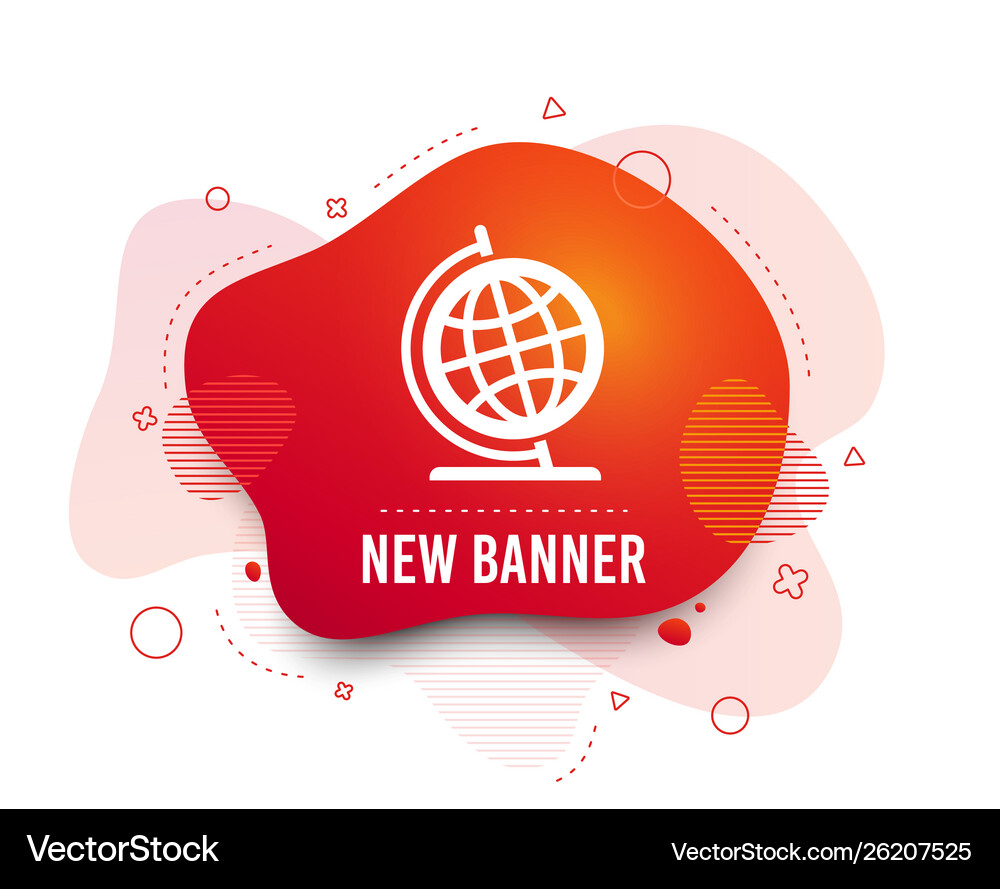Globe sign icon geography symbol Royalty Free Vector Image