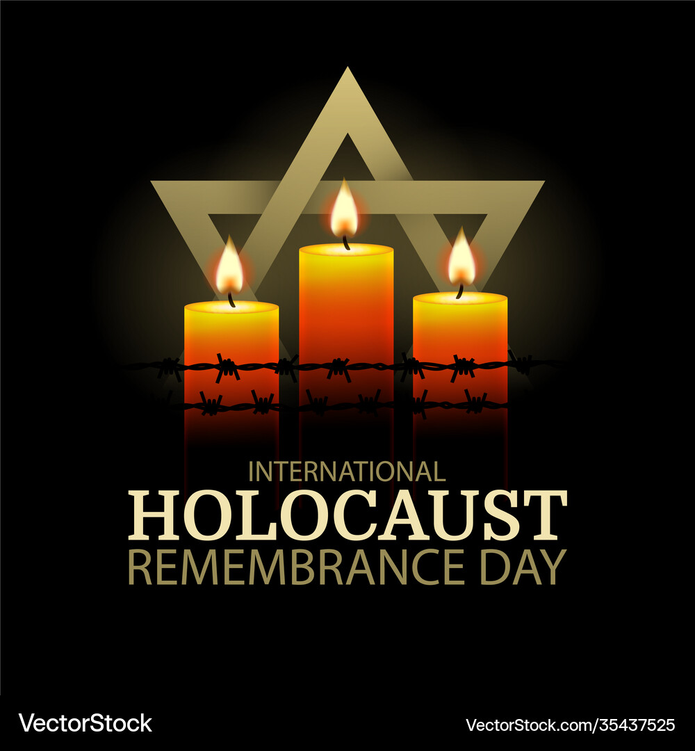 Holocaust remembrance day Royalty Free Vector Image
