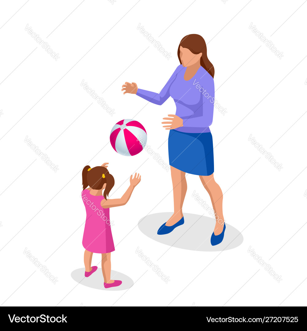 Isometric outdoor recreation leisure Royalty Free Vector
