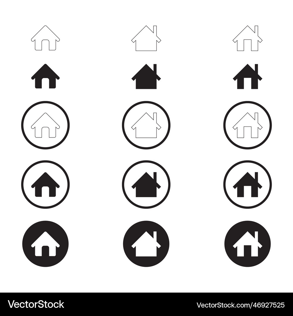 Simple set of home icon Royalty Free Vector Image