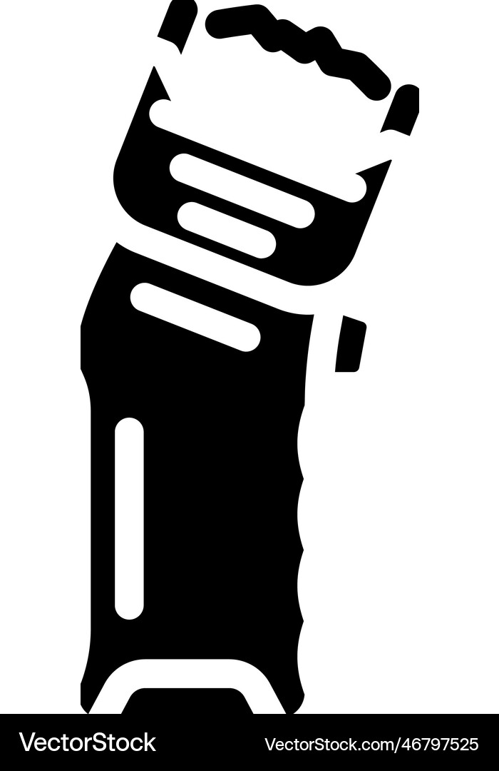 Taser gun crime glyph icon Royalty Free Vector Image